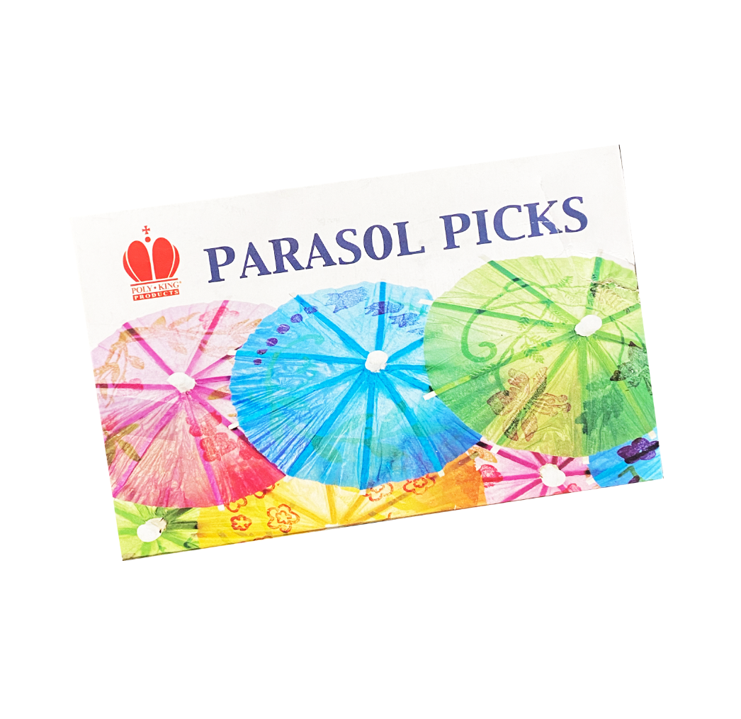 Poly King Umbrella Pick/Parasol, Assorted Colors, 1440ct (144/Box, 10 ...