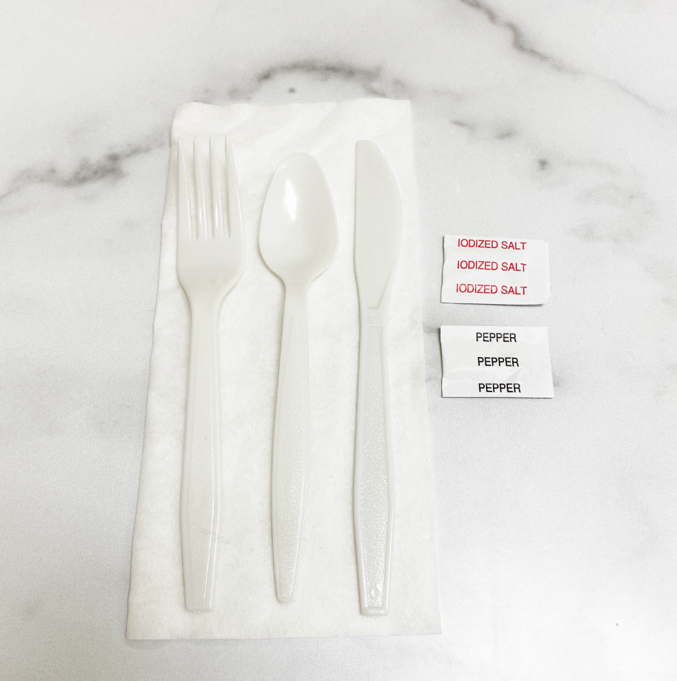 Poly King Wrapped Plastic Cutlery Kit, 250ct, Polystyrene, – Goldmax ...